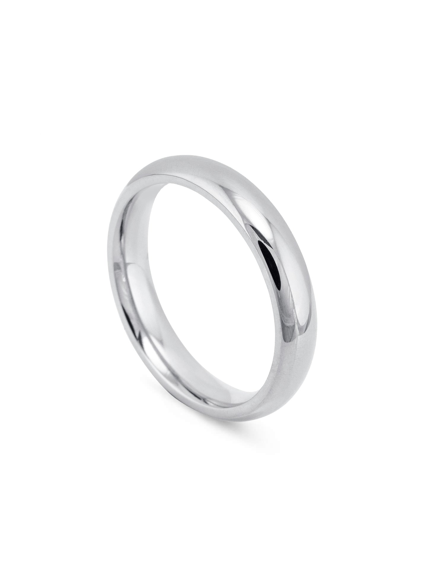 Classic Court Shaped Platinum Wedding Band (4mm Width) | Boodles