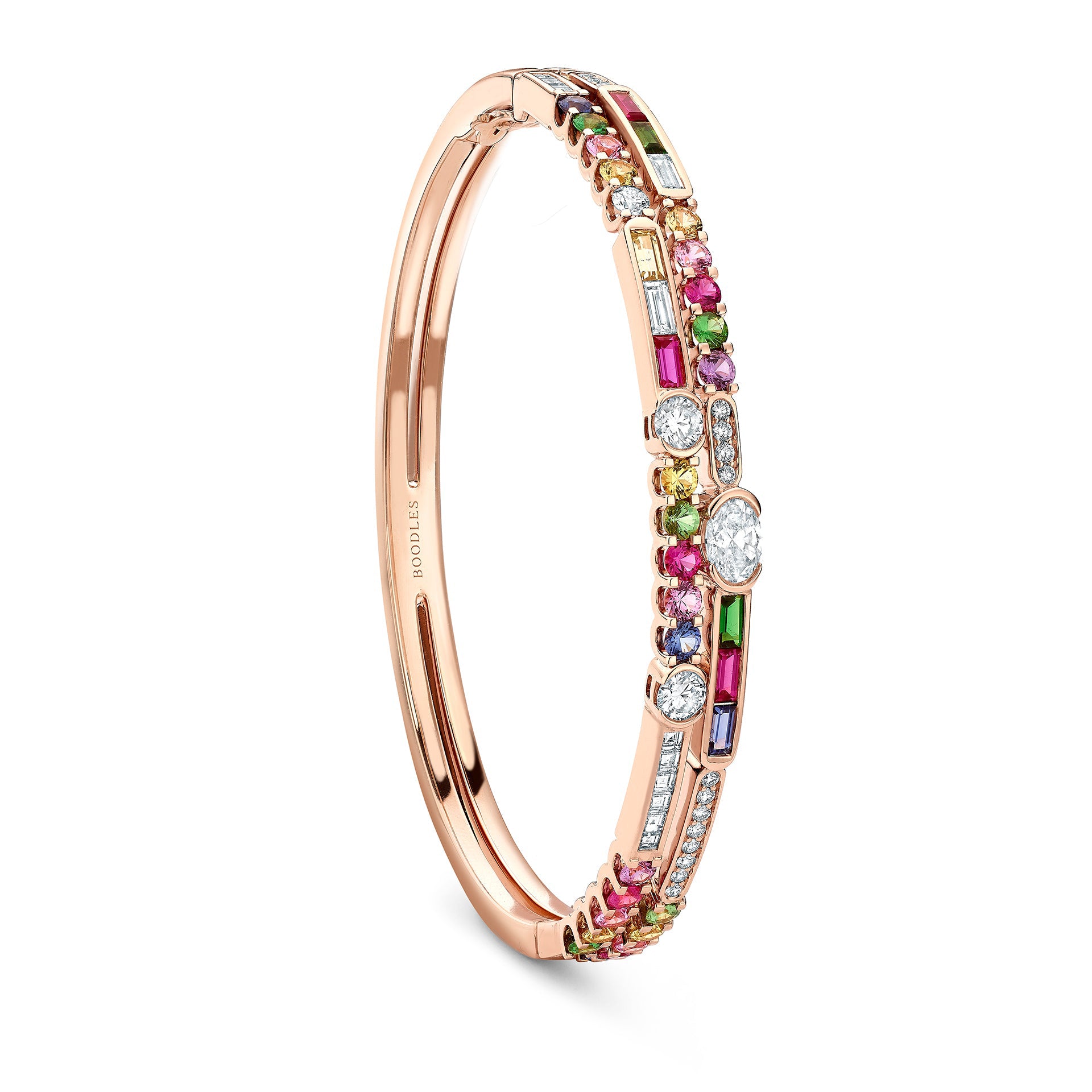 Play of Light Rose Gold Sapphire Chelsea Bangle | Boodles