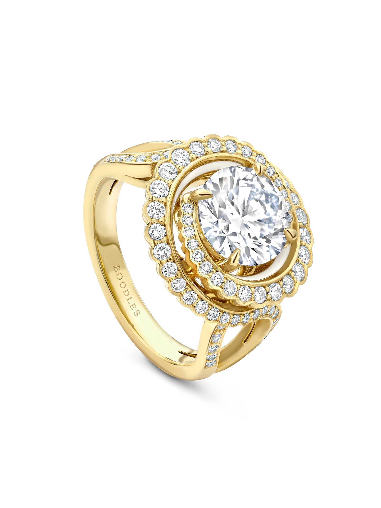Monaco Diamond Yellow Gold Ring | Boodles