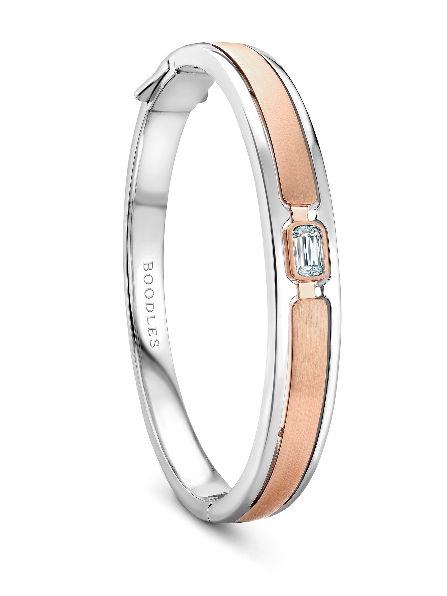 Manhattan Ashoka White and Rose Gold Bangle | Boodles
