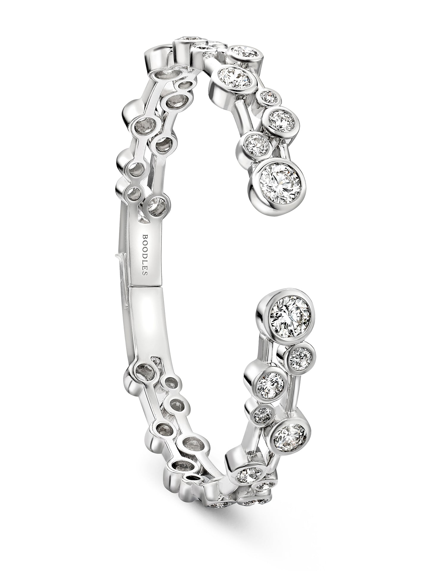 Raindance Diamond Platinum Bangle | Boodles