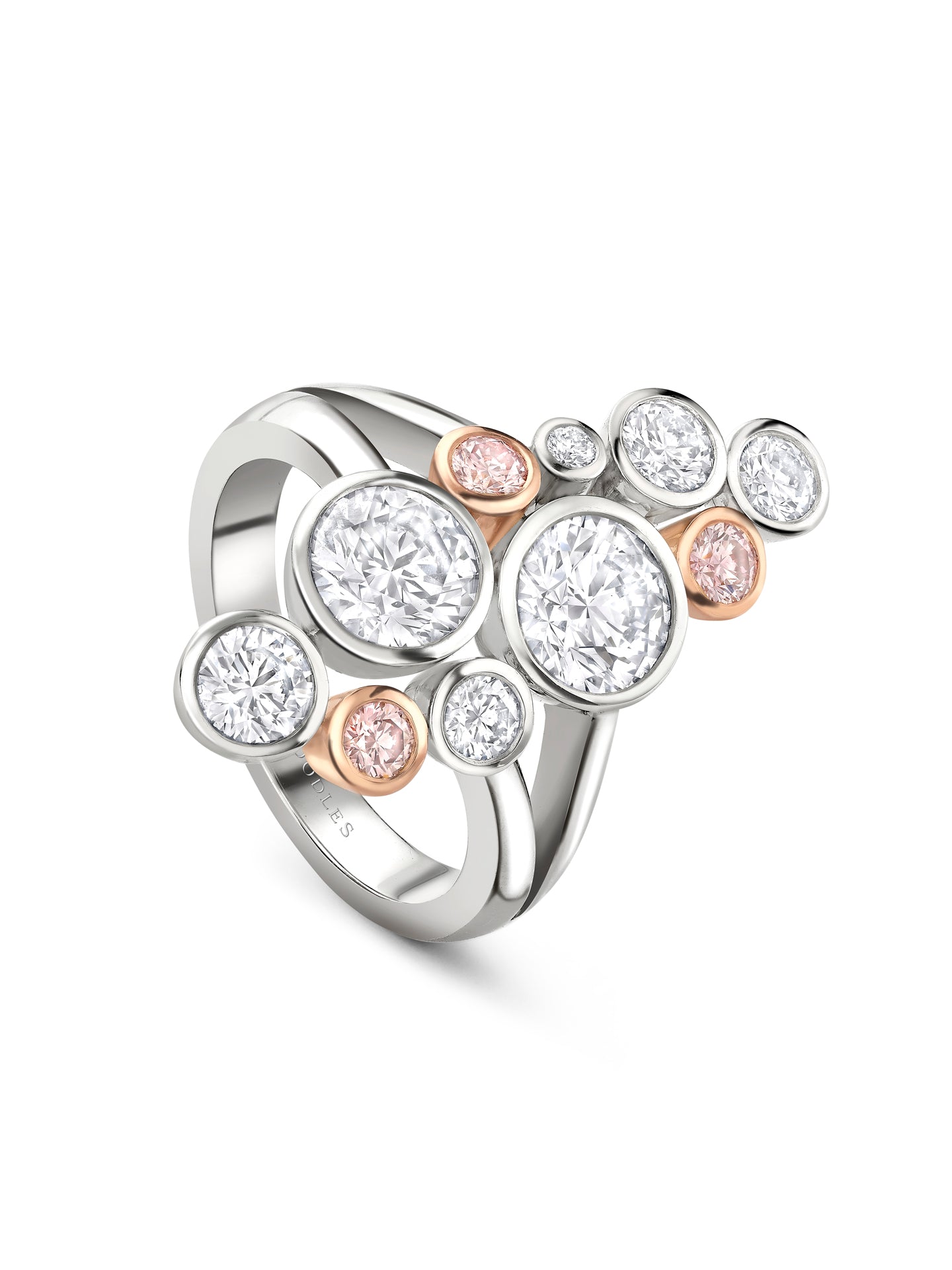 Raindance 25 Pink and White Diamond Ring | Boodles