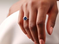 Vintage Round Blue Sapphire Engagement Ring | Boodles