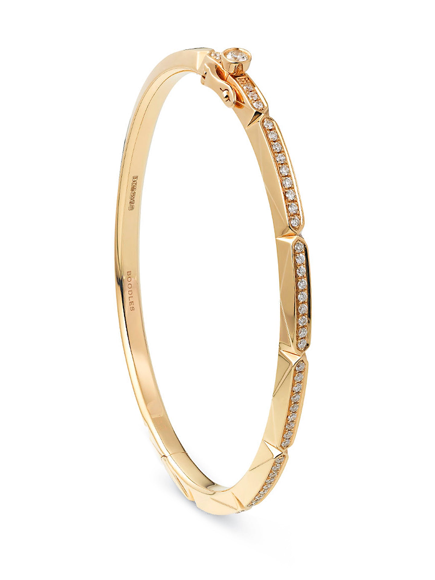 Jazz Yellow Gold Diamond Bangle | Boodles