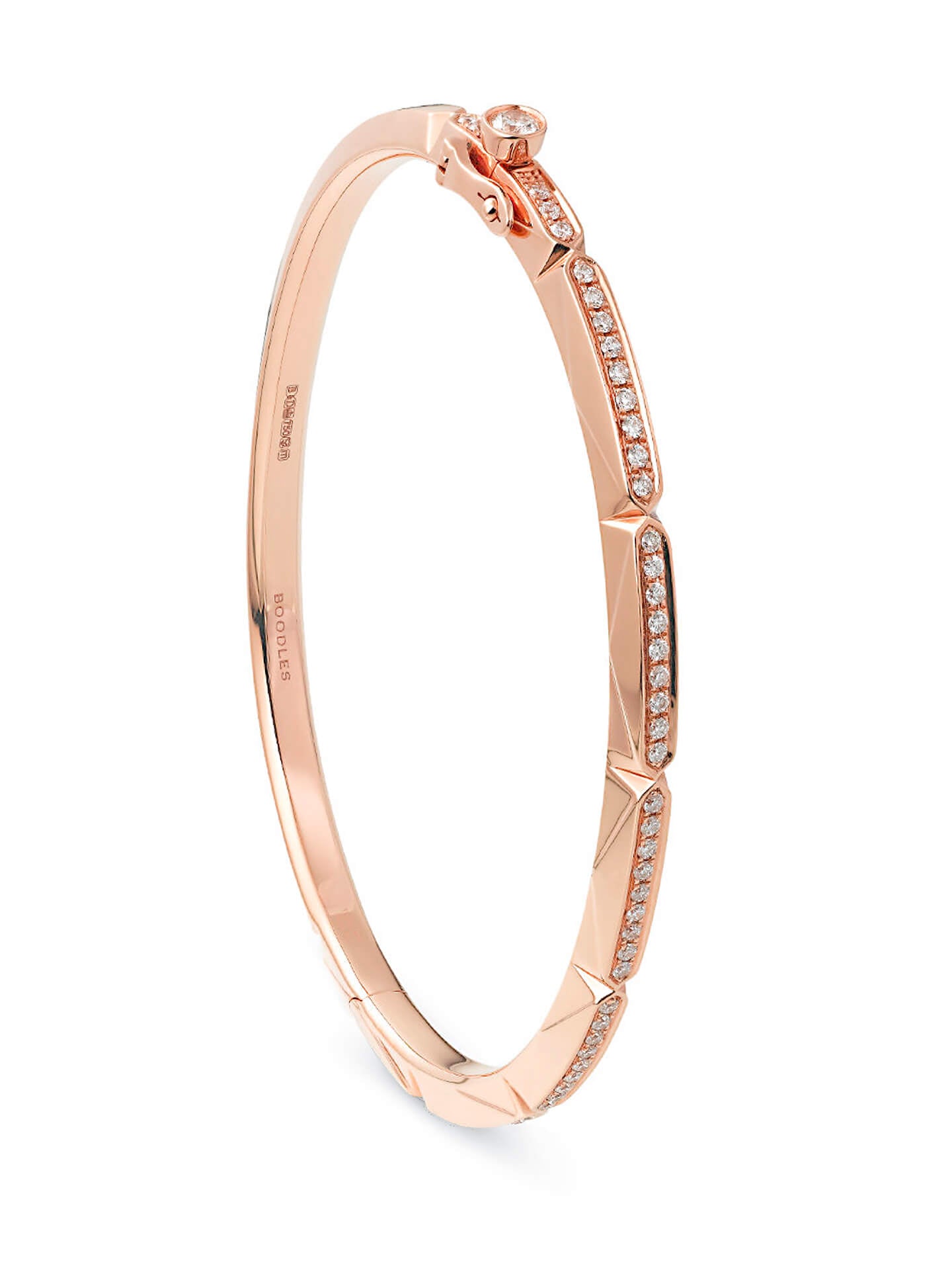 Jazz Rose Gold Diamond Bangle | Boodles