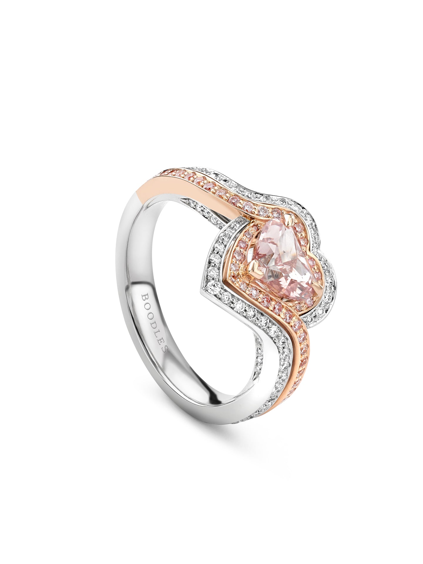 Vintage Heart Pink Diamond Ring | Boodles